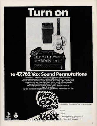 Bonhams : Joy Division The Vox Phantom VI Special Guitar Owned By Ian ...