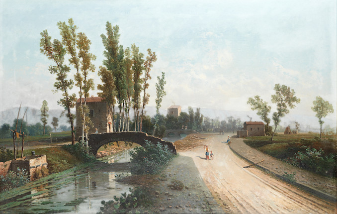 Bonhams : Raimondo Scoppa (Italian, born 1820) Italianate landscape ...