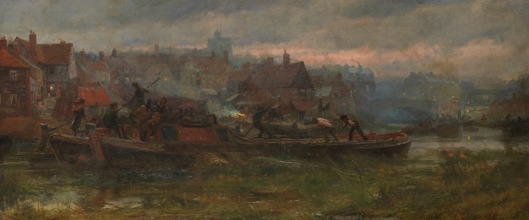 Bonhams : Charles William Wyllie, RBA (British, 1859-1923) Sunset on ...