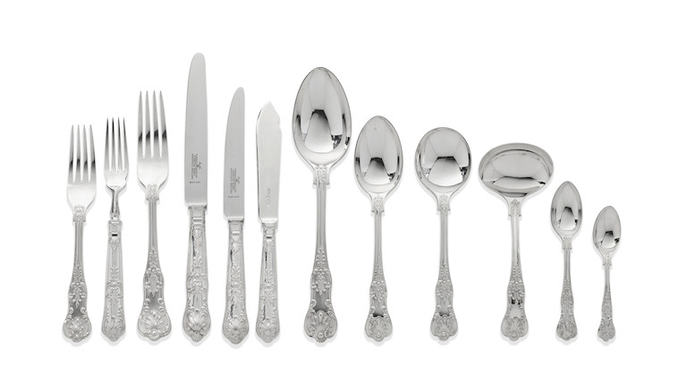 Bonhams : A silver Queen's pattern flatware service Roberts & Belk ...
