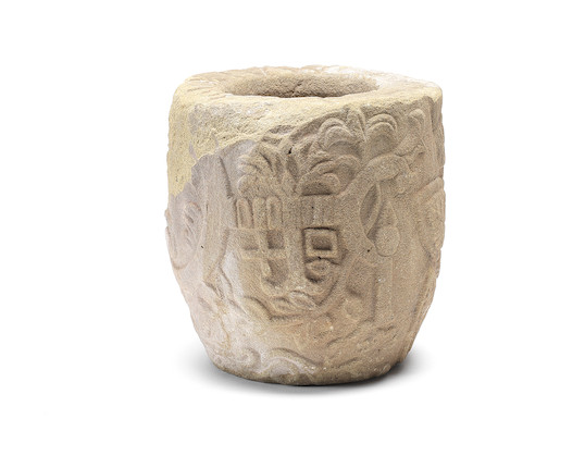 Bonhams : A carved sandstone holy water stoop possibly Scottish, 14th ...