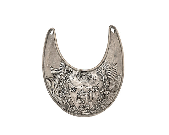 Bonhams : A Very Rare George III Silver Gorget Of An Officer In The ...