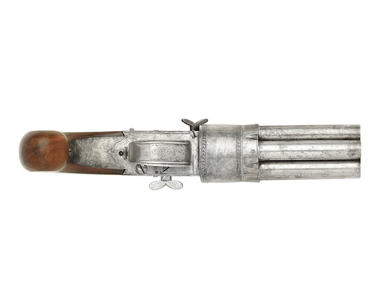 Bonhams : An Exceptional 88-Bore Flintlock Seven-Barrel Box-Lock ...