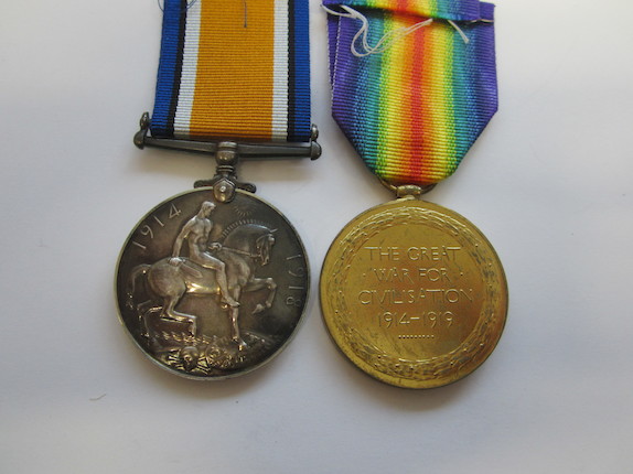 Bonhams Pair To Captain Rfburlton Herefordshire Regiment