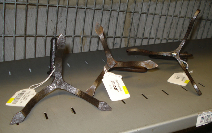 Bonhams : Three 18th/19th century wrought iron goffering irons, English ...