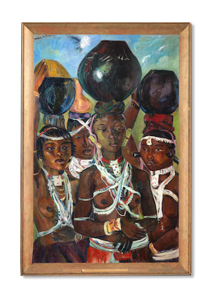 Bonhams : Irma Stern (South African, 1894-1966) The Water Carriers