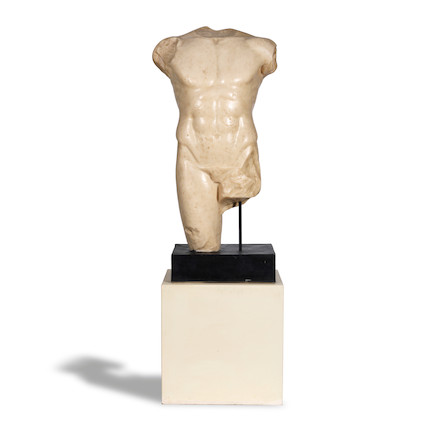 Bonhams : A late 20th century resin simulated marble torso of Apollo ...