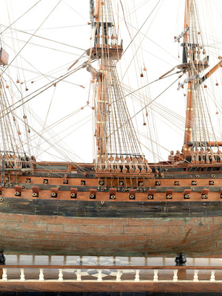Bonhams : A fine Prisoner-of-War boxwood model of the first class ship ...