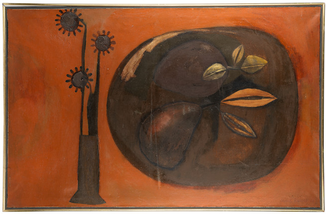Bonhams : Derrick Greaves (British, born 1927) Still Life - Orange ...