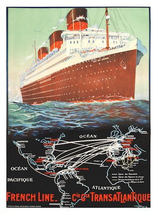 Bonhams : ALBERT SEBILLE (1874-1953) FRENCH LINE. Cie Gle ...