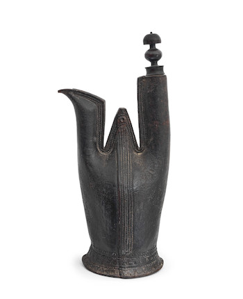 Bonhams : A late 18th century leather flask, North African,