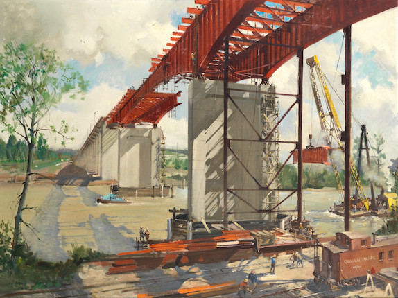 Bonhams : Terence Cuneo (British, 1907-1996) Queensborough Bridge, New ...