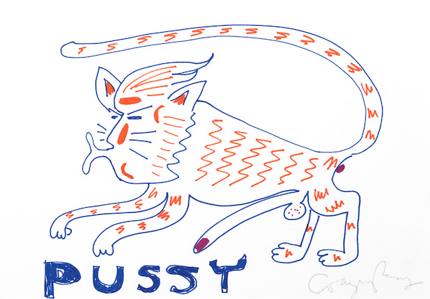 Bonhams : Grayson Perry (British, born 1960) Pussy (unframed)