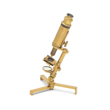 Bonhams : A Brass Compound Monocular Microscope, English, Early 19th ...