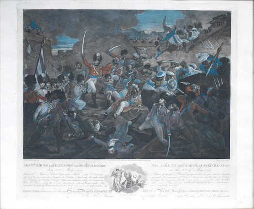 Bonhams : Four prints depicting the final events at the Siege of ...