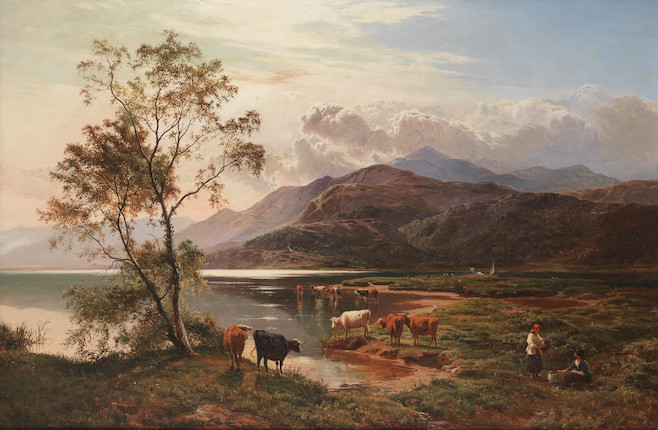 Bonhams : Sidney Richard Percy (British, 1821-1886) A view near ...