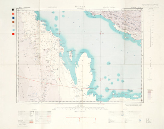 Bonhams : PERSIAN GULF - WORLD WAR II MILITARY MAPS Hofuf; Bandar ...