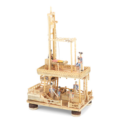 Bonhams : A rare Napoleonic prisoner-of-war working bone model of a ...