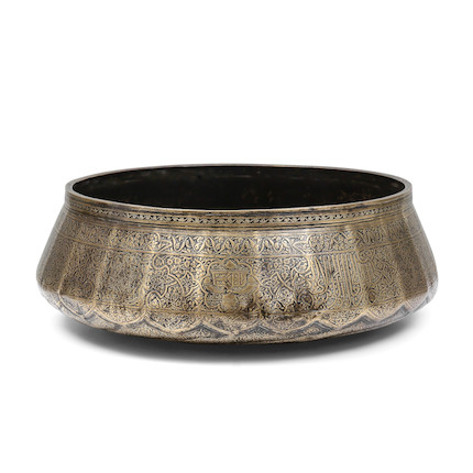 Bonhams : A rare Mamluk engraved brass basin from the reign of Sultan ...