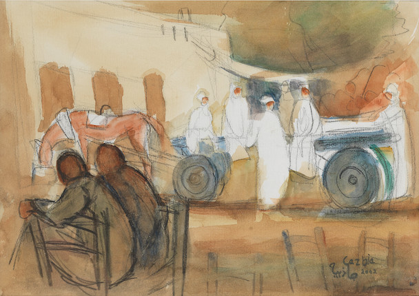 Bonhams : Gazbia Sirry (Egypt, born 1925) The Market