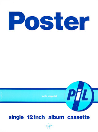 Bonhams : Public Image Ltd A promotional PiL poster, Virgin Records, 1986,