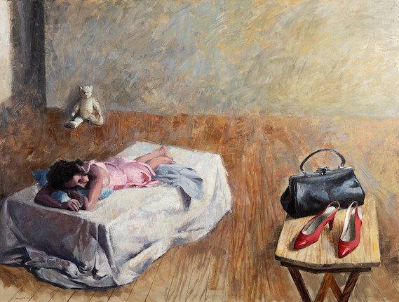 Bonhams : Pavlos Samios (Greek, 1948-2021) À la fin elle est restée ...