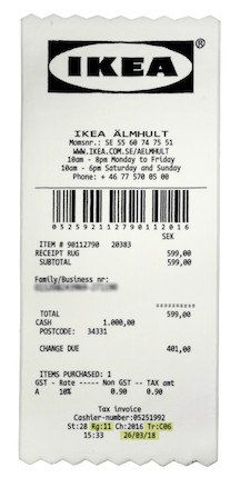 Bonhams : Virgil Abloh X IKEA MARKERAD Receipt Rug, 2019