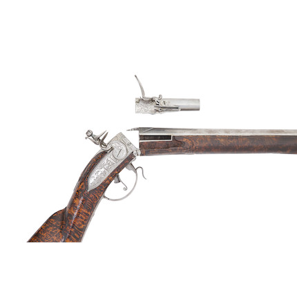 Bonhams : A Rare Bohemian 20-Bore Flintlock Break-Action Breech-Loading ...