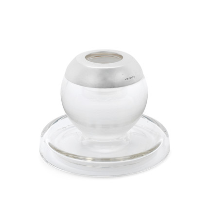 Bonhams : A silver mounted glass match striker / holder John Grinsell ...