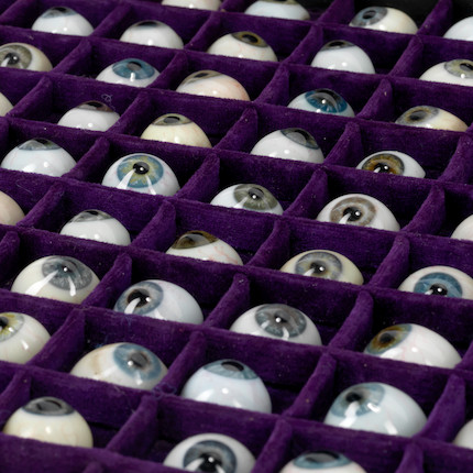 Bonhams : A Collection of over 250 Artificial Glass Eyes, English, late ...