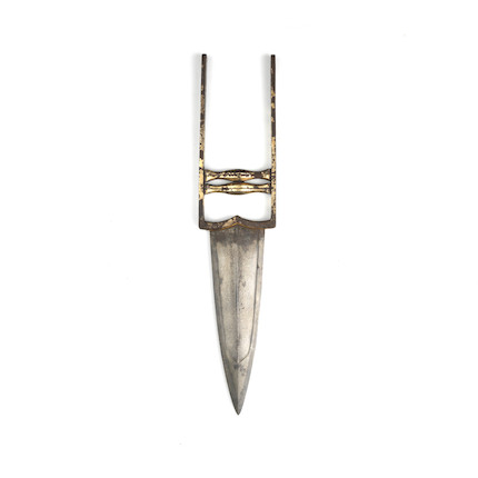 Bonhams : A gilt-silver overlaid steel double push-dagger (katar) India ...