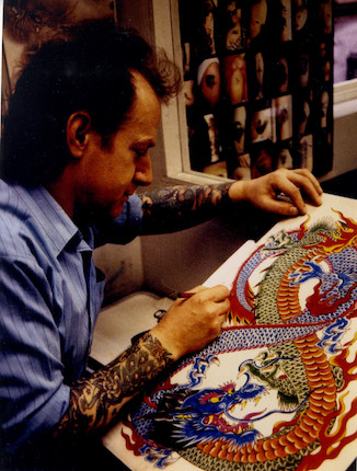Bonhams : Dennis Cockell A Group of Large Tattoo Flash, 1977-1986