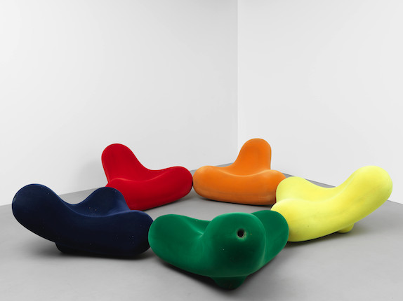 Bonhams : Marc Newson Group of five 'Bucky' chairs, designed for the ...