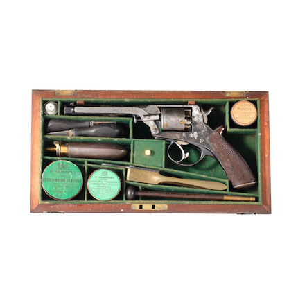 Bonhams : A Cased 54-Bore Percussion Tranter Patent Double-Action Revolver