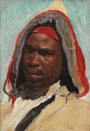 Bonhams : Leopold Carl Müller (German, 1834-1892) Head of a man
