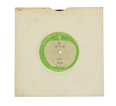 Bonhams : T. Rex An Acetate Recording Of The Single Get It On/There Was ...