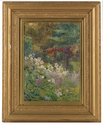 Bonhams : Mildred Anne Butler (Irish, 1858-1941) A summer garden with ...