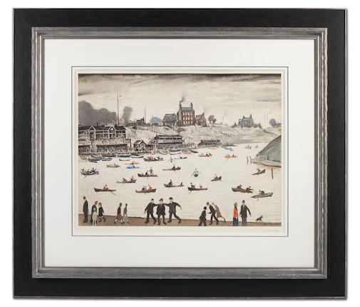 Bonhams : Laurence Stephen Lowry R.A. (British, 1887-1976) Crime Lake ...