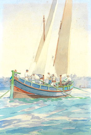 Bonhams : Robert Caruana Dingli (Maltese, 1881-1940) Views of luzzu ...