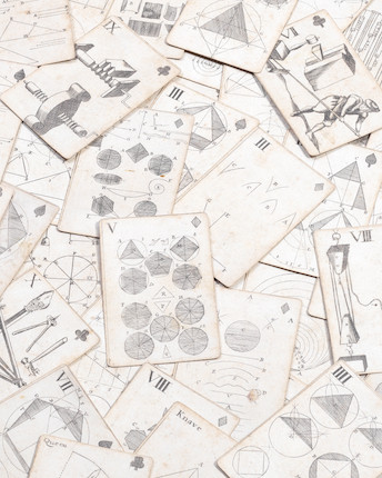 Bonhams : A RARE COMPLETE SET OF JAMES MOXON GEOMETRICAL PLAYING CARDS ...