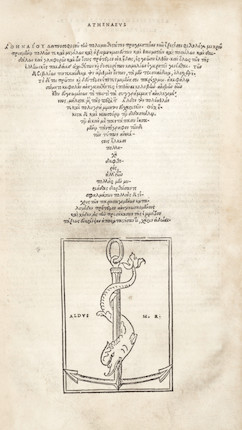 Bonhams : ATHENAEUS OF NAUCRATIS Deipnosophistae, in Greek, FIRST ...