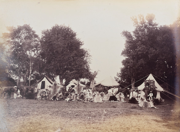 Bonhams : SHIKAR AND HUNTING A collection of 12 views of Shikar groups ...