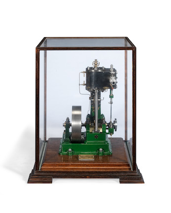 Bonhams : A MODEL VERTICAL INDUSTRIAL STEAM ENGINE, ENGLISH, 20TH CENTURY,