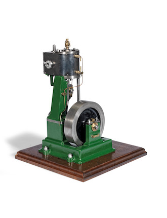 Bonhams : A MODEL VERTICAL INDUSTRIAL STEAM ENGINE, ENGLISH, 20TH CENTURY,