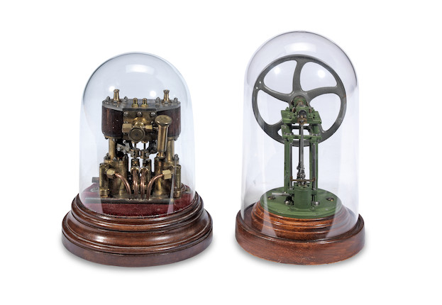 Bonhams : TWO SMALL VERTICAL STEAM ENGINES, ENGLISH, 20TH CENTURY, (2)