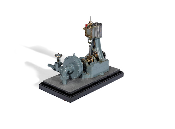 Bonhams : A MODEL SINGLE CYLINDER VERTICAL STEAM PUMP ENGINE, ENGLISH ...