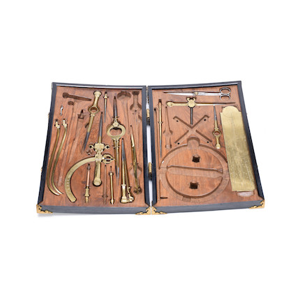 Bonhams : A PART SET OF BRASS DRAWING INSTRUMENTS, ENGLISH, EARLY 18TH ...