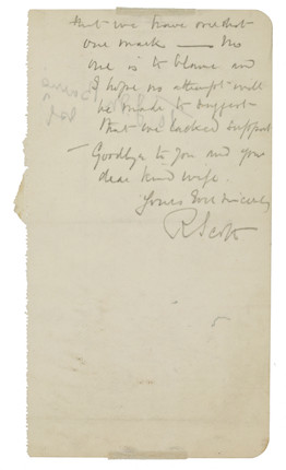Bonhams : SCOTT (ROBERT FALCON) The highly important farewell autograph ...