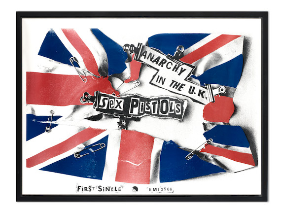 Bonhams The Sex Pistols An Emi Promotional Poster For Anarchy In The Uk 1976