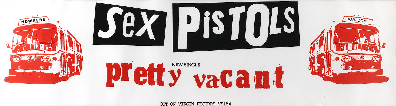 Bonhams The Sex Pistols A Promotional Banner For Pretty Vacant 1977
